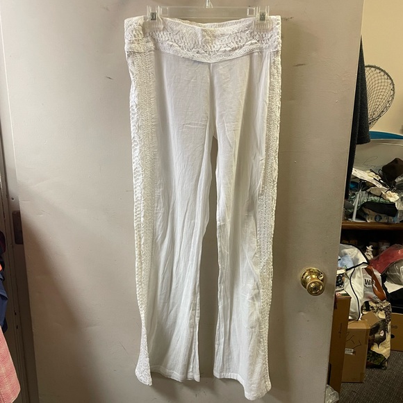Solitaire Swim | Swim | Solitaire Swim Elastic Waist Bell Bottom Sheer ...